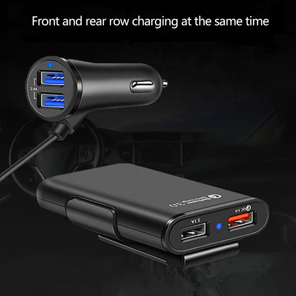 Buy DWTD Qc3.0 Fast Charge Car One For Four 4 Port Usb Mobile Phone ...