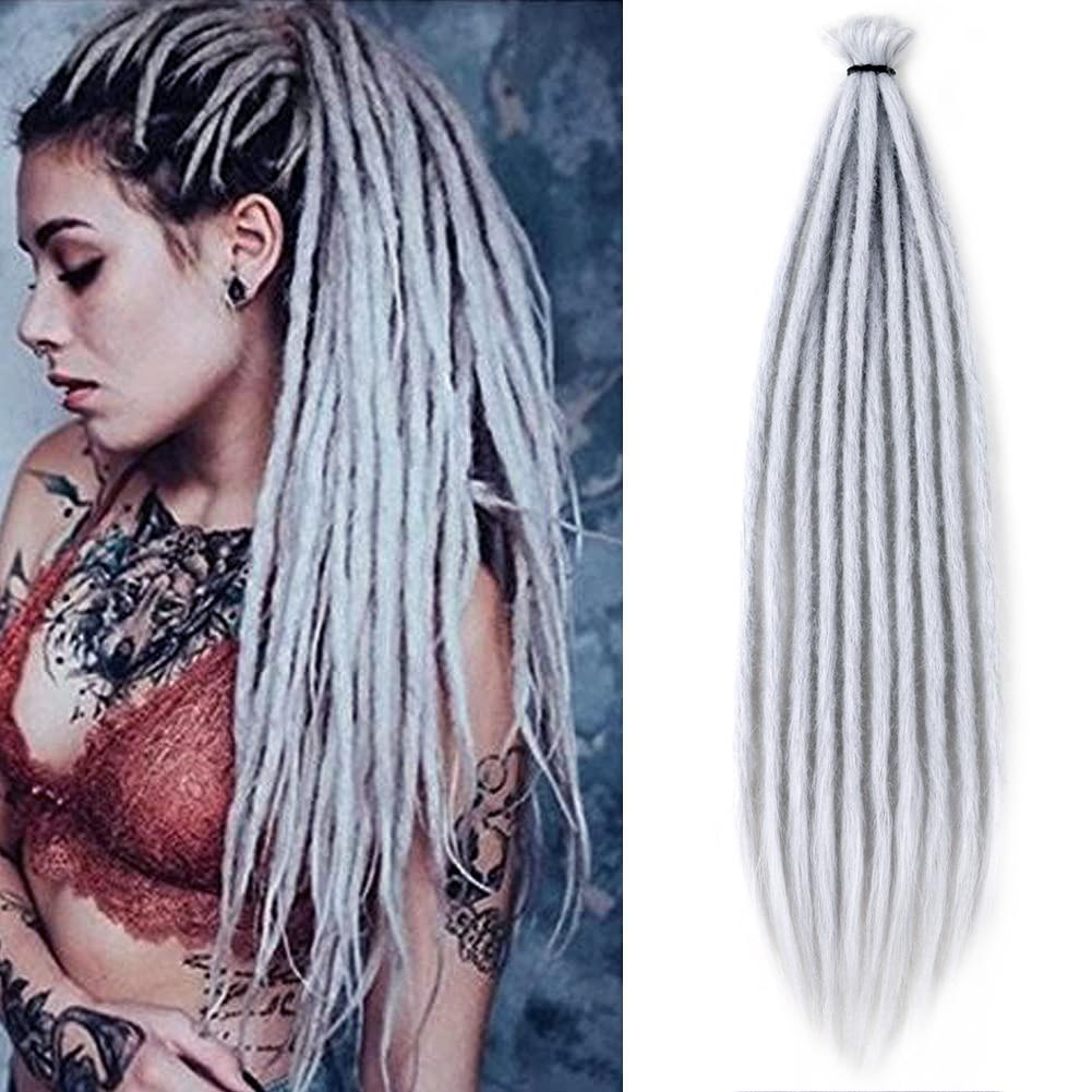 20Inch 100% El Yapımı Dreadlocks Reggae Saç Hip-Hop Tarzı Yumuşak sahte ...