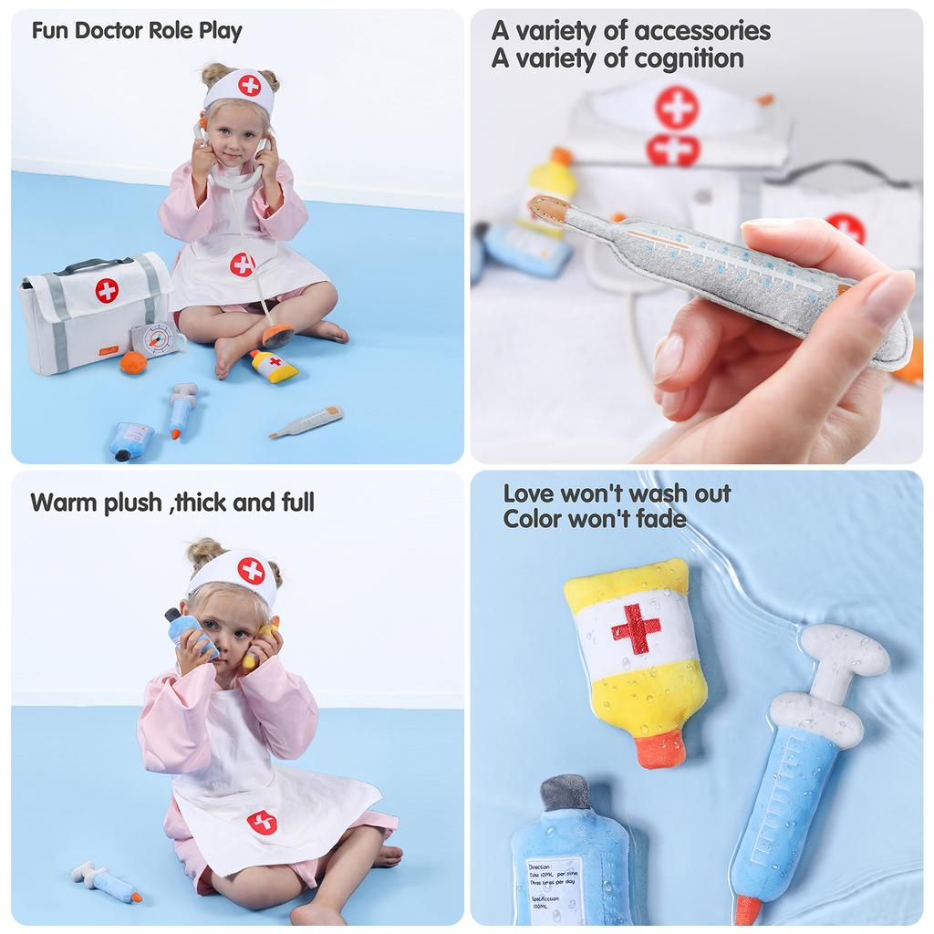 Buy Doctor Role Play Costume Dress-Up Set 9 Pcs Pretend Play ...
