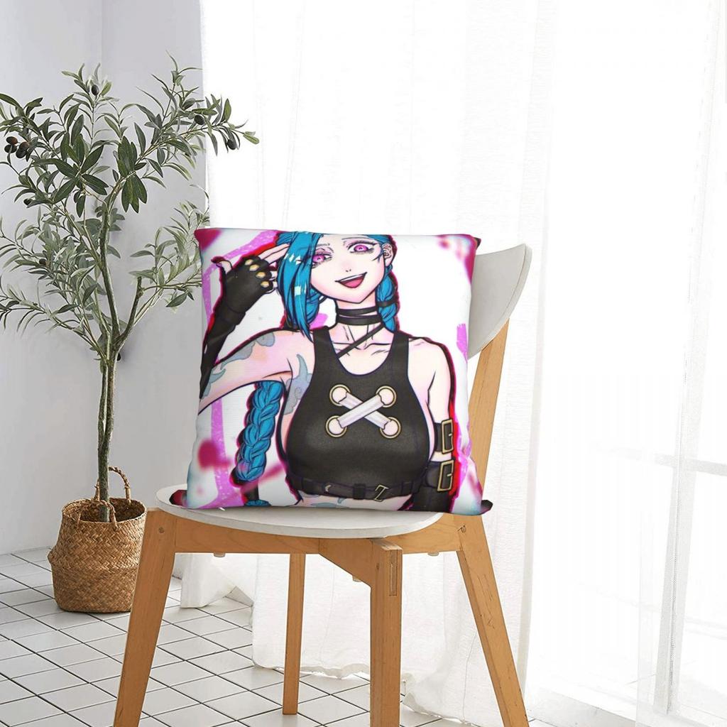 Satın alın Cool Jinx Throw Pillow Case Arcane League of Legends Short ...