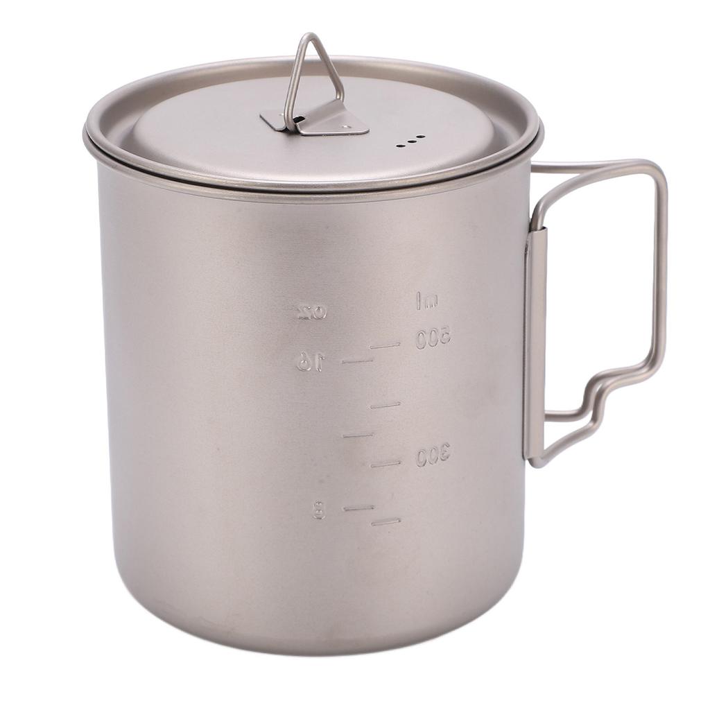Buy 750ml Outdoor Titanium Water Mugs With Folding Handles Portable ...