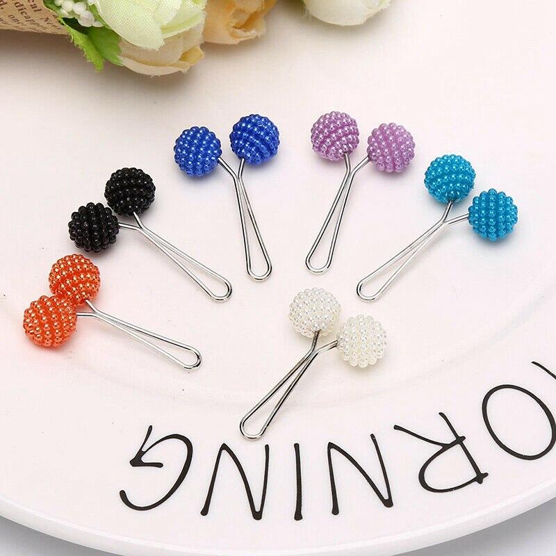 Buy Women Decorative Silk Shawl Clip Fashion Muslim Scarf Clips Pin ...