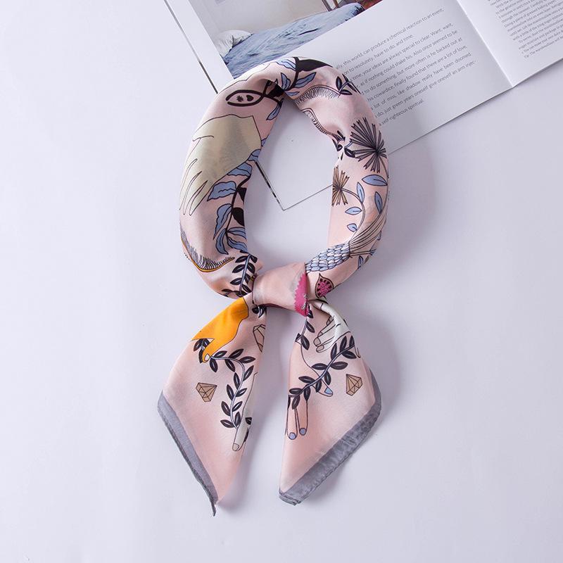 Elegant Handkerchief Hair Scarfs Ladies Small Shawls and Wraps Bandana ...