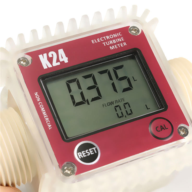 Buy Red K24 Turbine Digital Diesel Fuel Flow Meter for Chemicals Water ...