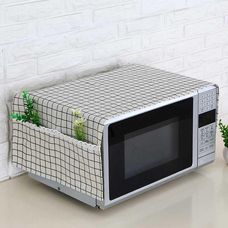 Buy 35*95cm Microwave Oven Dustproof Cover With Pockets Cloth ...