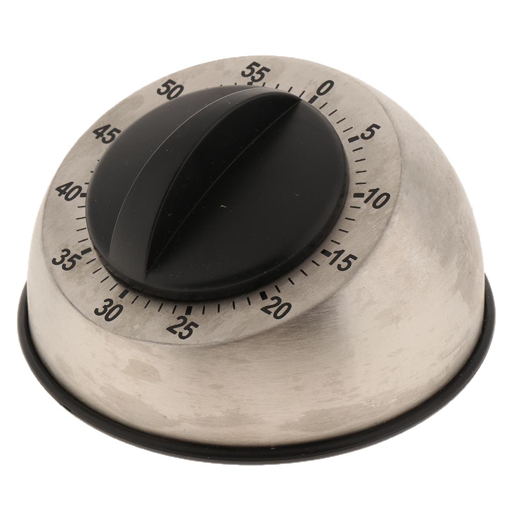 Buy Kitchen Timer Mechanical Baking Alarm Clock Stainless Steel ...