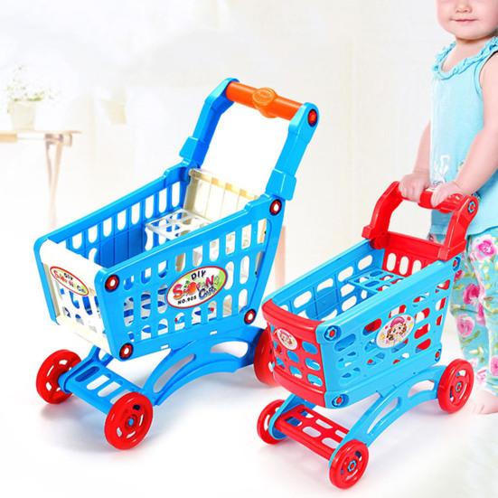Lovely Shopping Trolley Toy Flexible Wheel Detachable Colorful Cute ...