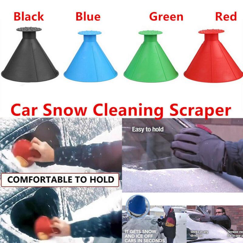 Buy Car Windshield Ice Snow Remover Scraper Tool Cone Shaped Round ...