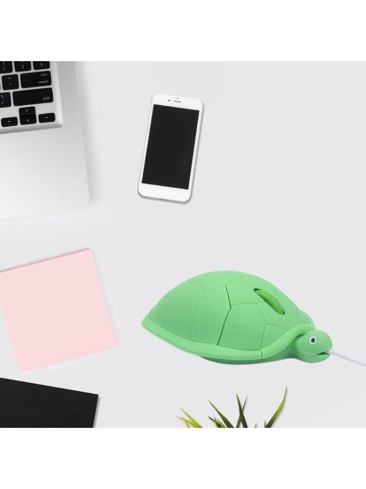 Buy Green Turtle Shaped Wired Mice Portable Corded Optical Mouse ...