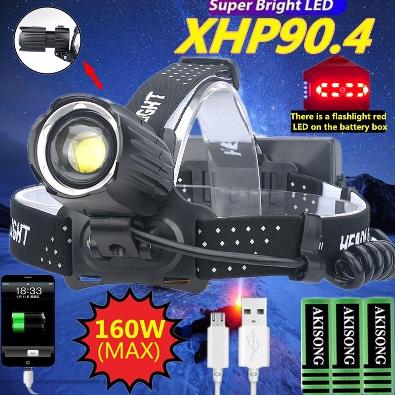 Buy XH-P90.4 High Power USB Rechargeable LED Headlight Outdoor Hunting ...