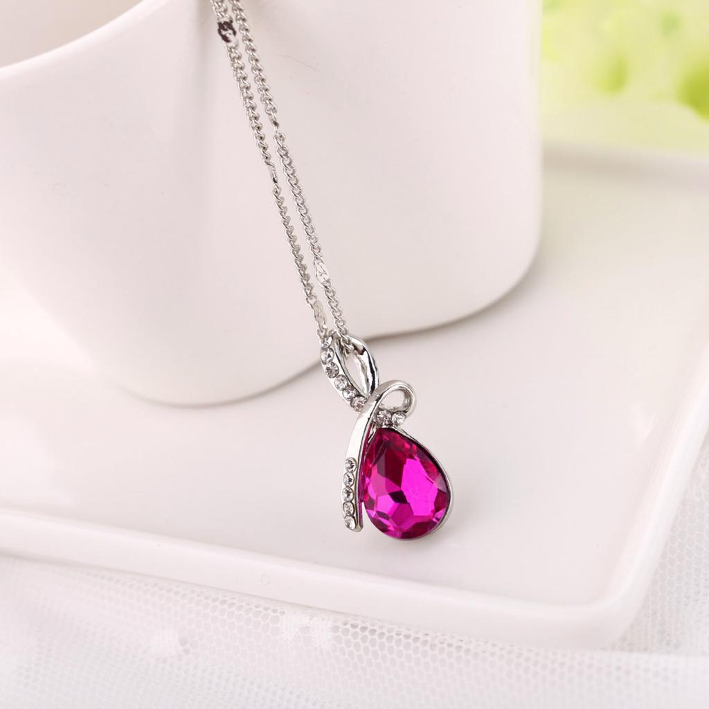 Buy Nacklace Pendant Water Drop Angel Tears Crystal Gift For Women ...