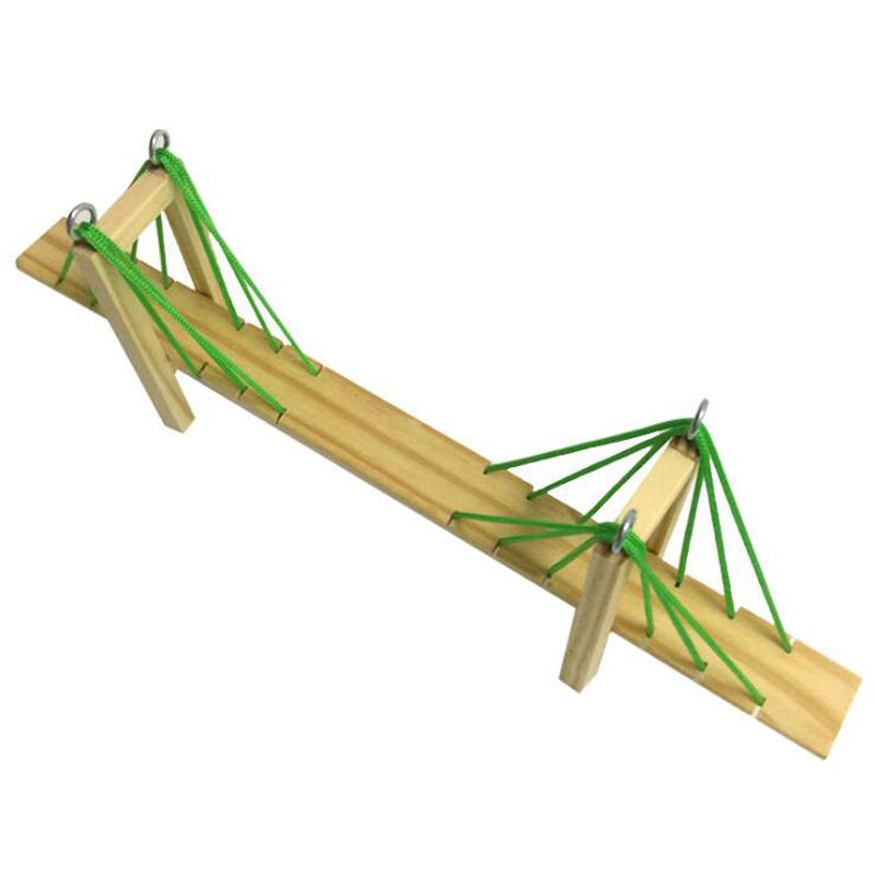 Buy Children's Wood Color DIY Homemade Cable-stayed Bridge Game Toy at ...