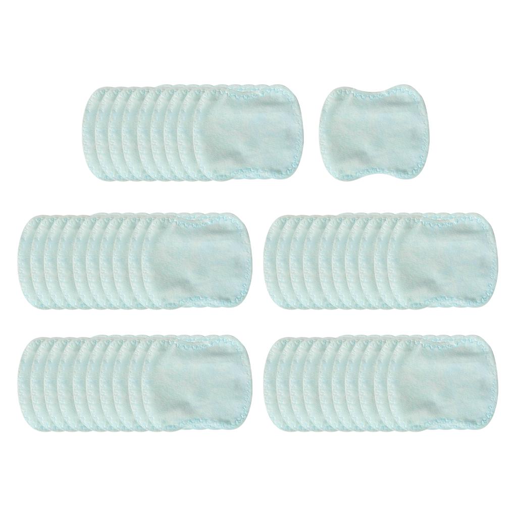 Buy 50x Disposable Face Mask Pad 3 Layer Breathable Replacement White ...