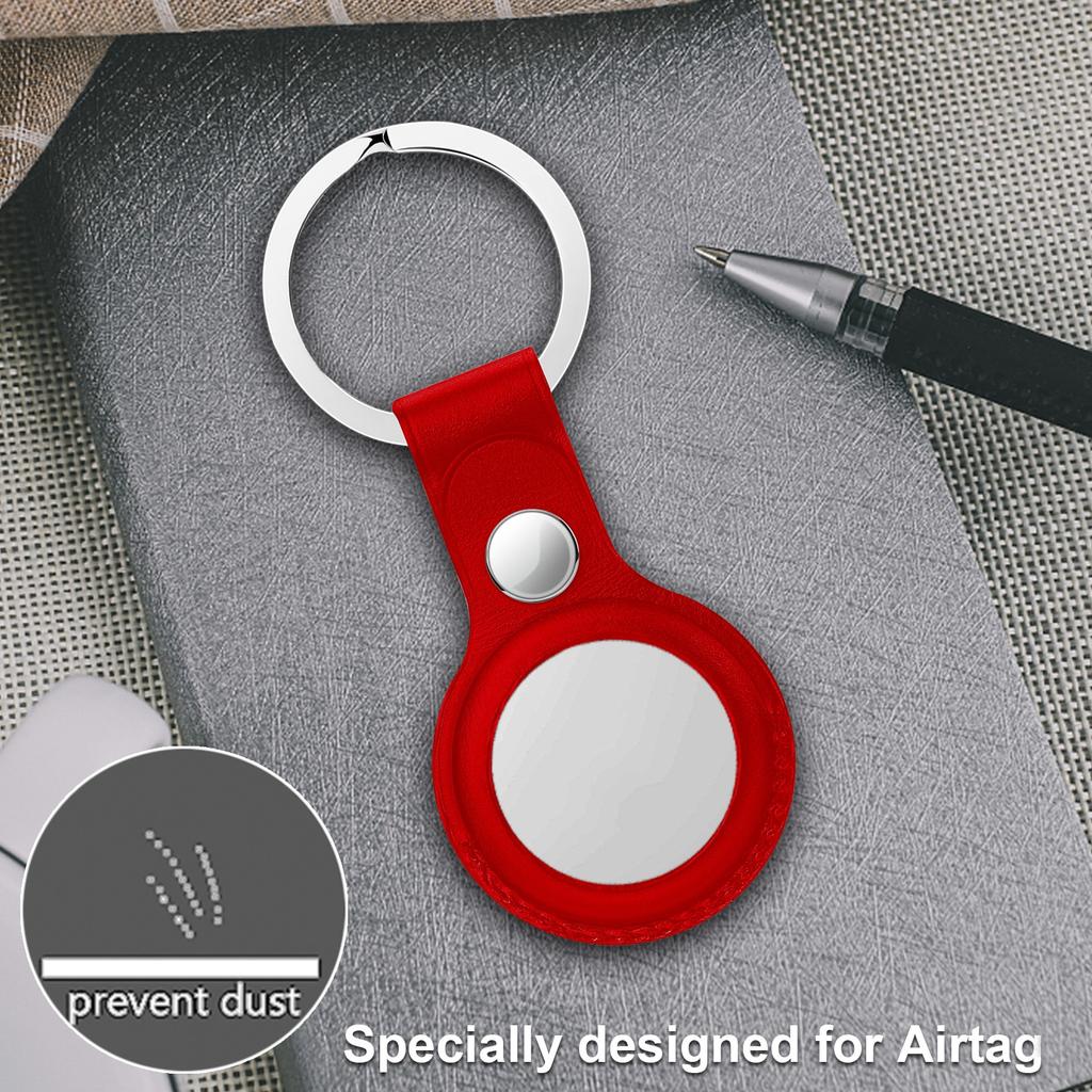 Satın alın KEYSION Luxury Leather Key Ring Case for Apple iPhone Airtag ...