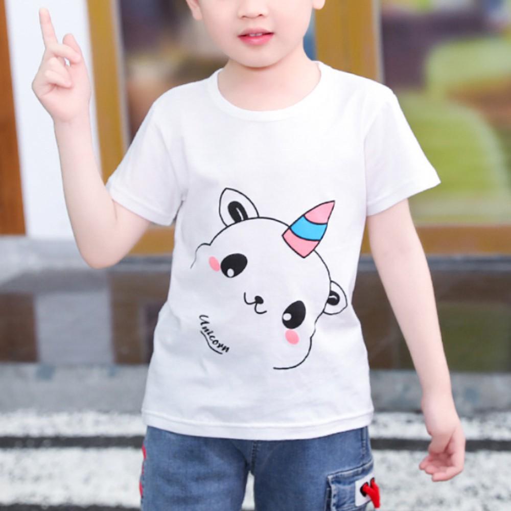 Cheap Cartoon Ptinted T Shirts Unisex Boys Girls Short Sleeve Fitness ...