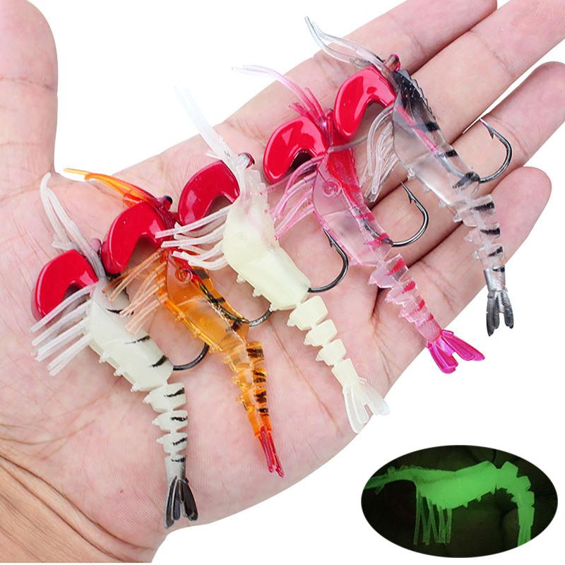 9cm/13g 5pcs Multi-section Shrimp Baits Set Sea Fishing Lure Baits For ...