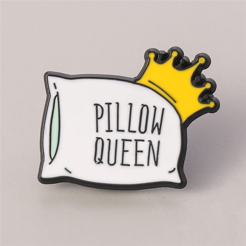 Buy Enamel Pin Nap So Hard PILLOW QUEEN Brooches Pins Badge for Kids ...
