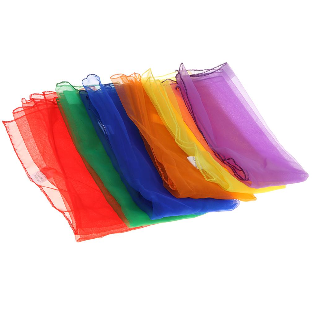 Buy 6Pcs Colorful Children's Game Scarves Square Dance Scarf Magic ...
