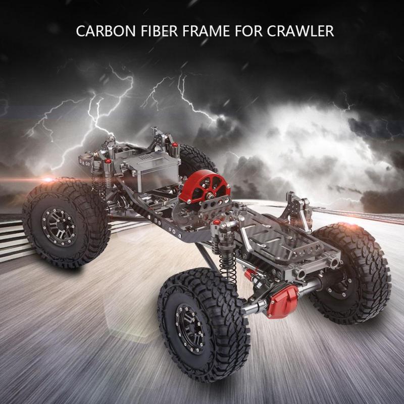 Aluminum Alloy Carbon Fiber RC Car Frame Kit w/ Tires 313mm Wheelbase Set for AXIAL SCX10 uygun ...