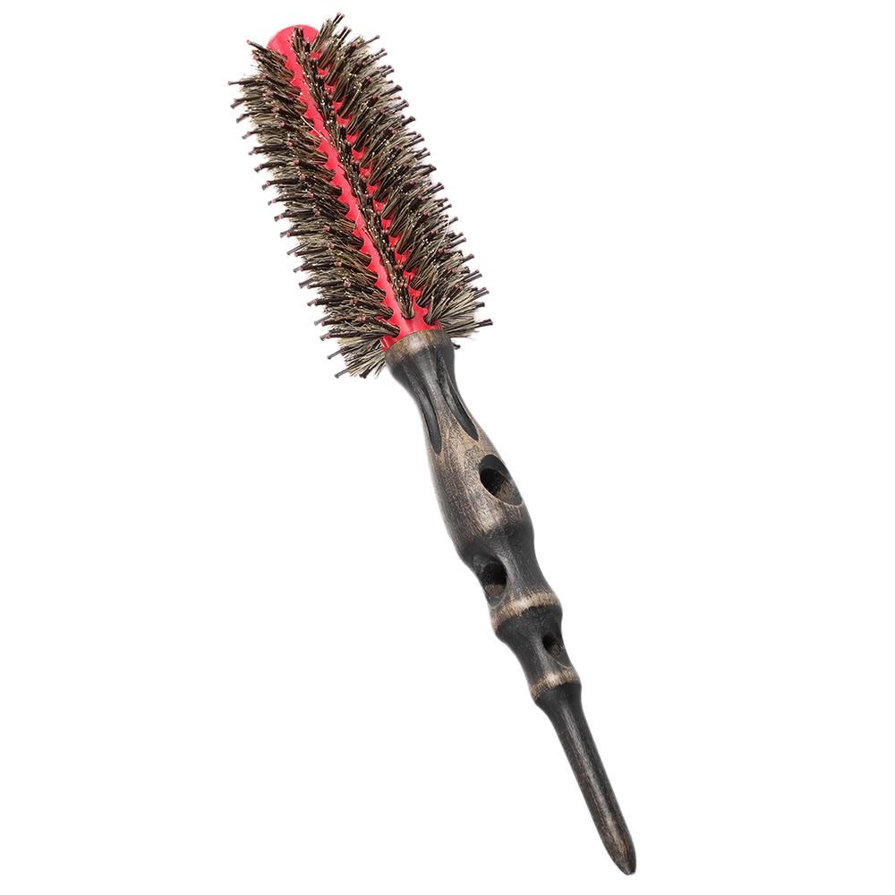 Buy Non-slip Wood Handle Aluminum Round Comb for Hair Styling at ...