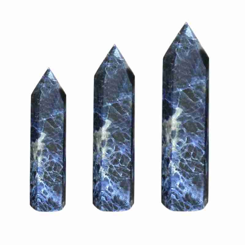 Home & Living Rocks & Geodes Natural Blue Sodalite Quartz Crystal Point ...