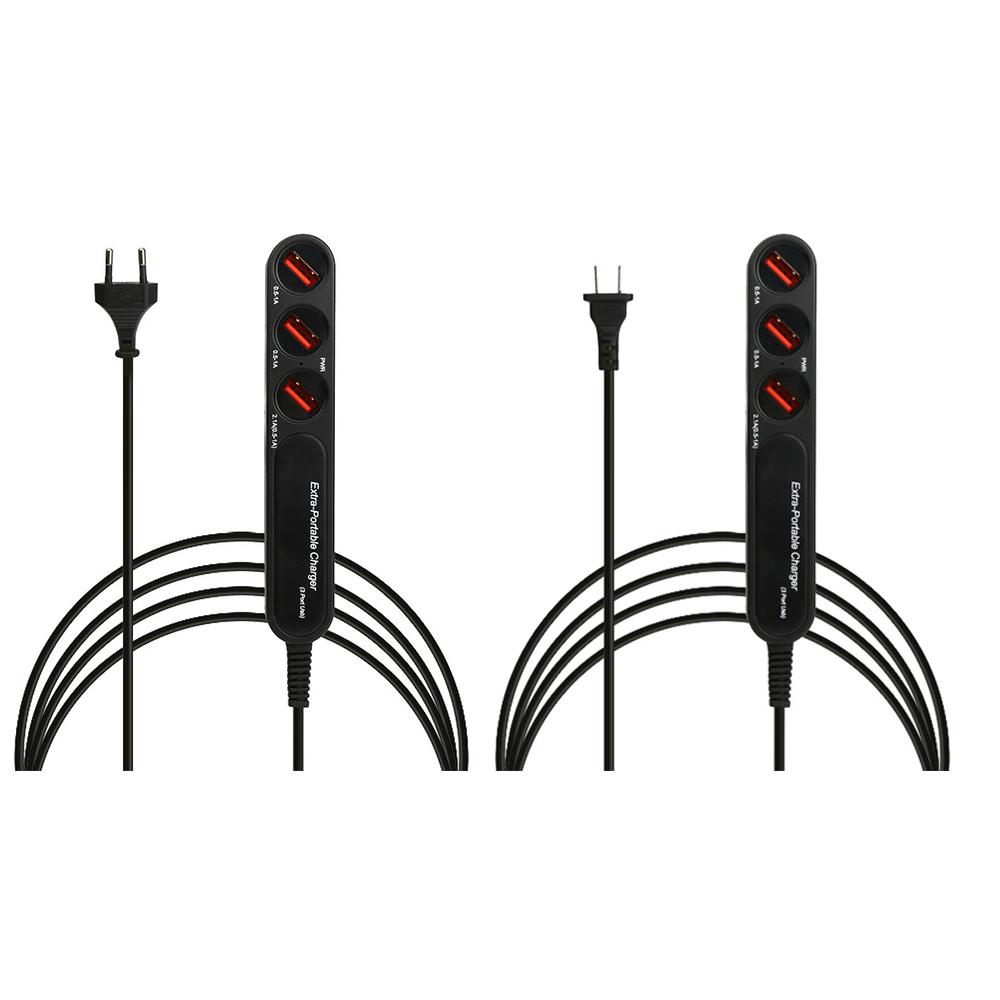 Multi-use 3-USB Output Ports Travel Wall Hub Power Socket Adapter ...