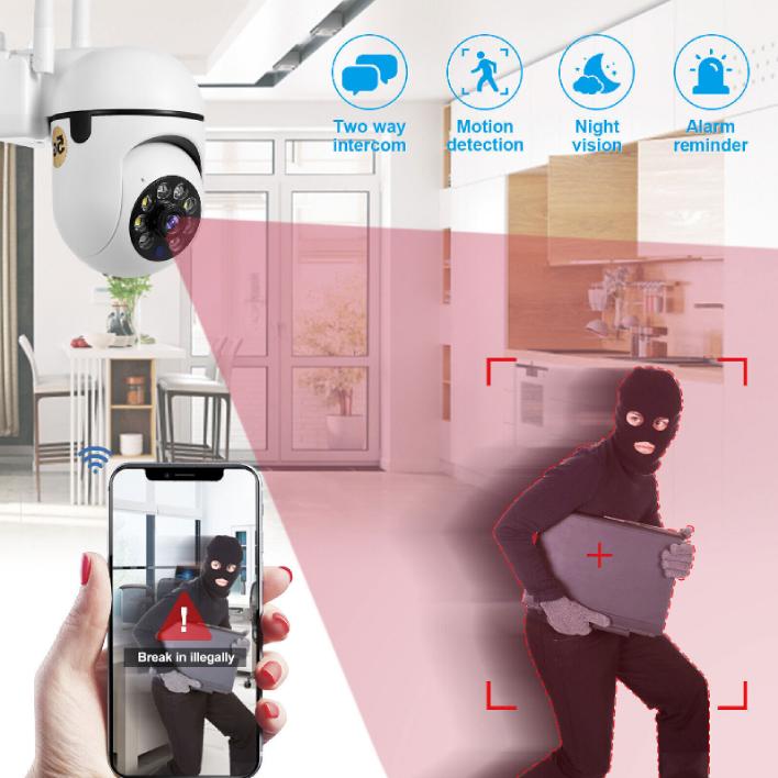 Buy 3MP HD 2.4G+5G Dual Frequency Wireless WiFi IP Camera Night Vision ...