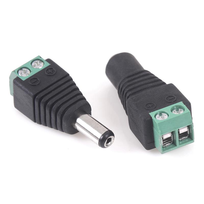 Buy 5 Pairs Male And Female 2.1X5.5Mm Dc Power Plug Jack Adapter ...