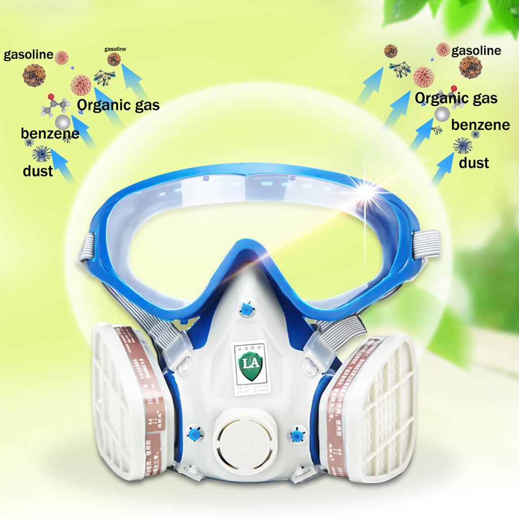 Buy Rubber/PC Lens Gas Comprehensive Cover Paint Chemical Mask Goggles ...