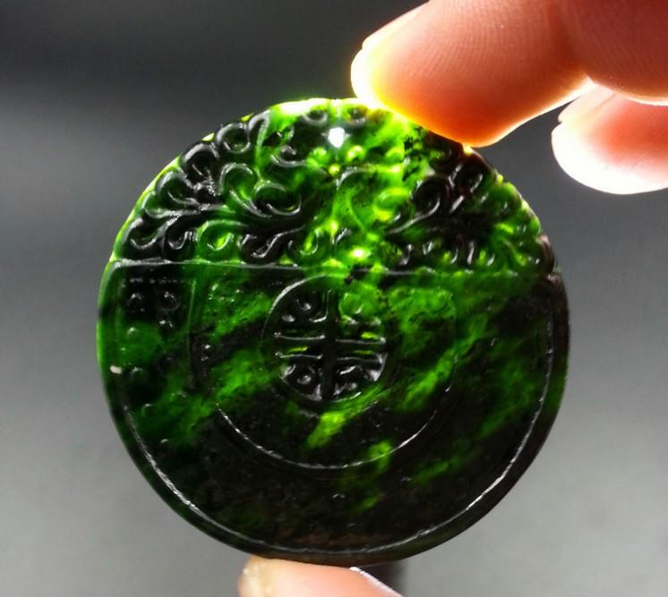Buy Authentic natural jade ink jade retro dragon and phoenix wall ink ...