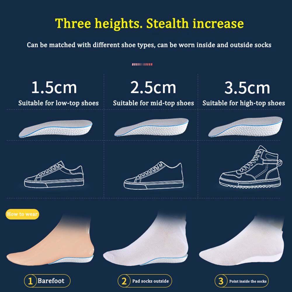 Buy Pads Unisex Heighten Shoes Pads Elevating Half Cushion Increase ...