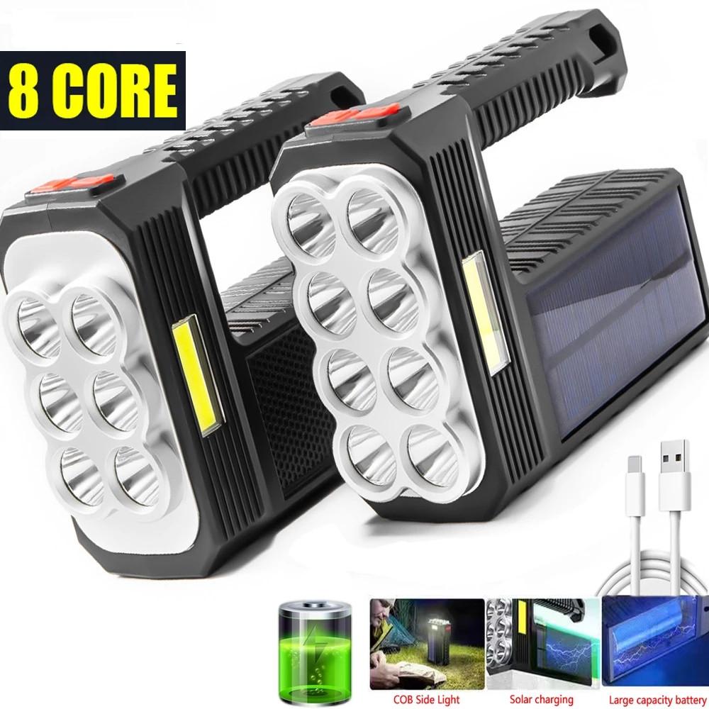 💰Köp billigt online 200W Dual Light Source LED Flashlight Camping Work ...