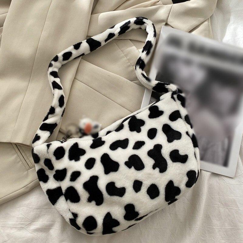 Buy Autumn Winter Super Soft Plush Portable Shoulder Bag Printing Cute ...