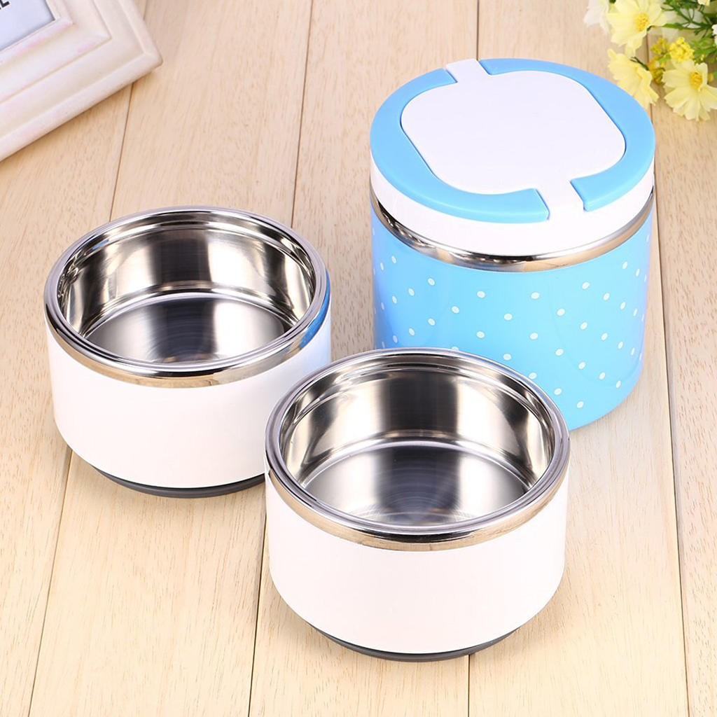3-Layer Stainless Steel Thermal Insulated Lunch Box Food Container 3 ...