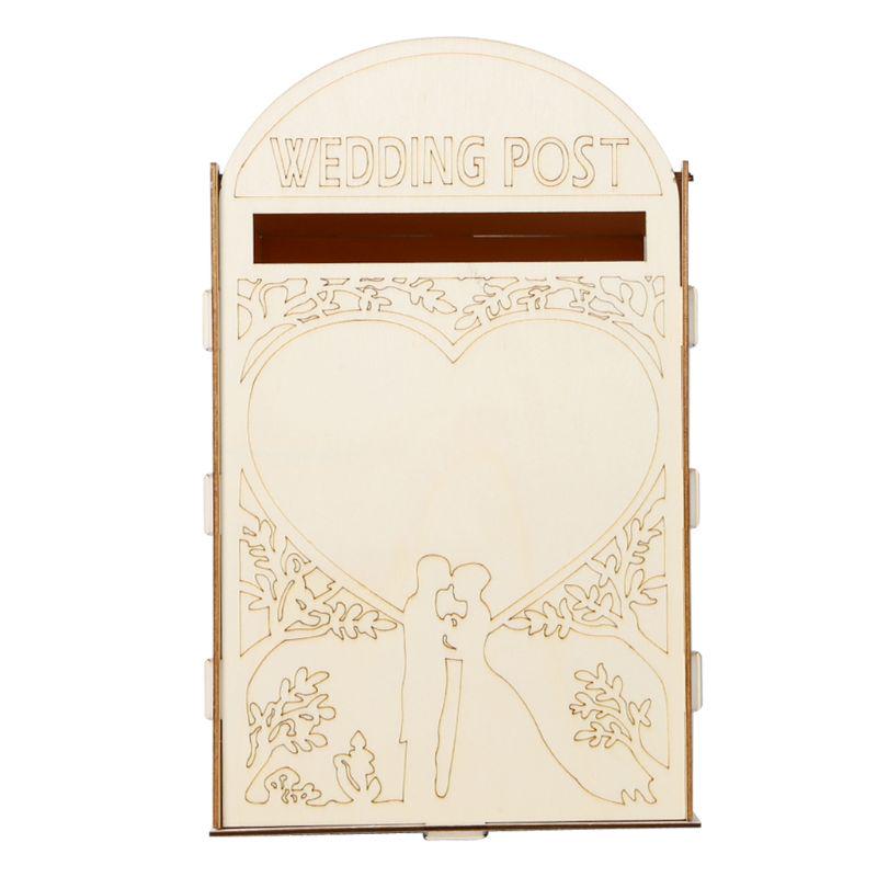 Wooden Wedding Post Box Royal Cards Letter Gift Message Storage with ...