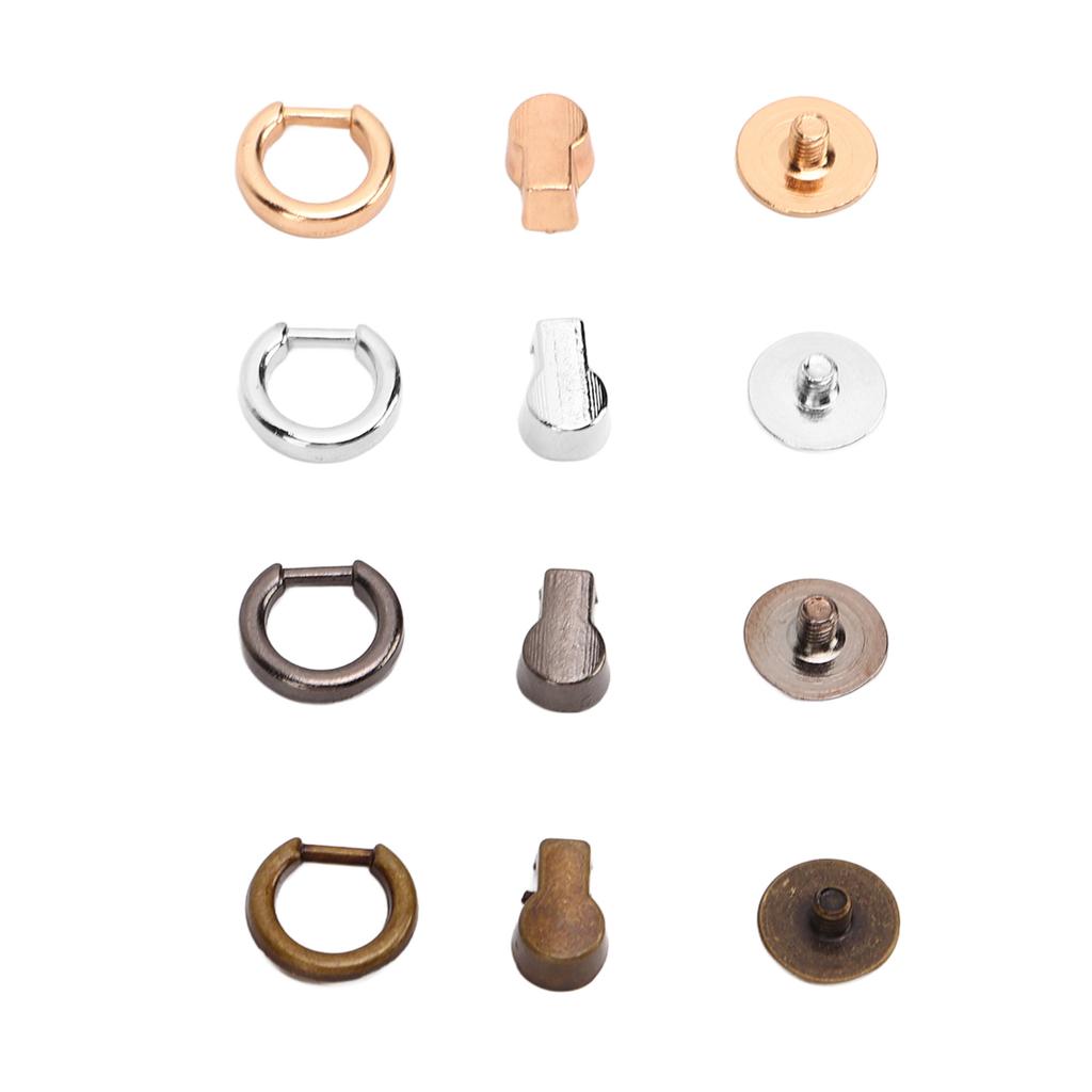 Buy 20pcs D Ring Rivets Iron Alloy Round Head Screw Rivets with Pull ...