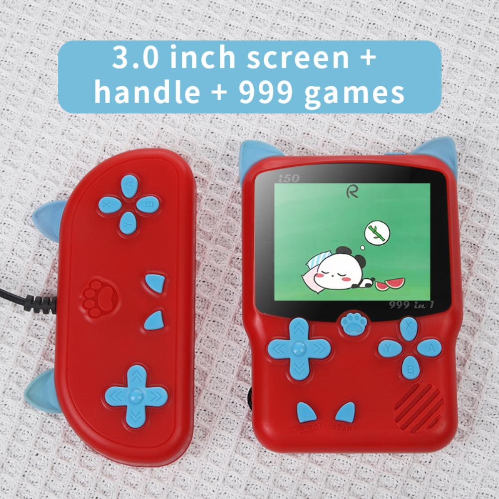 Mini Handheld Console 4 Bit 3.0 Inch LCD Kids Cat Ear Video Game Player ...