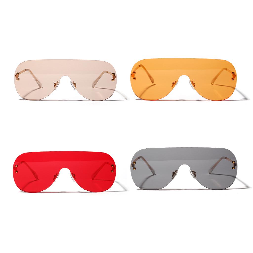 One Piece Sunglasses Women Clear Color Summer Rimless Sun Glasses for ...