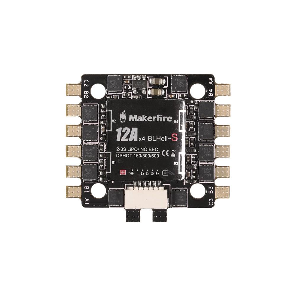 Buy Makerfire BLHeli-S 4-in-1 12A ESC Electric Speed Controller 2-3s ...
