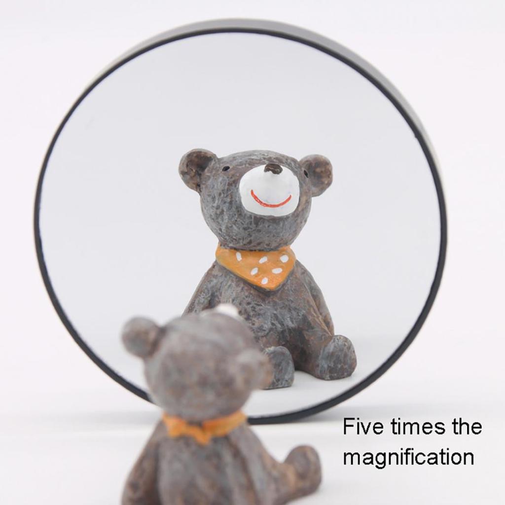 5/10X Portable Women Pores Acne Magnifying Mirror Makeup Glass with ...