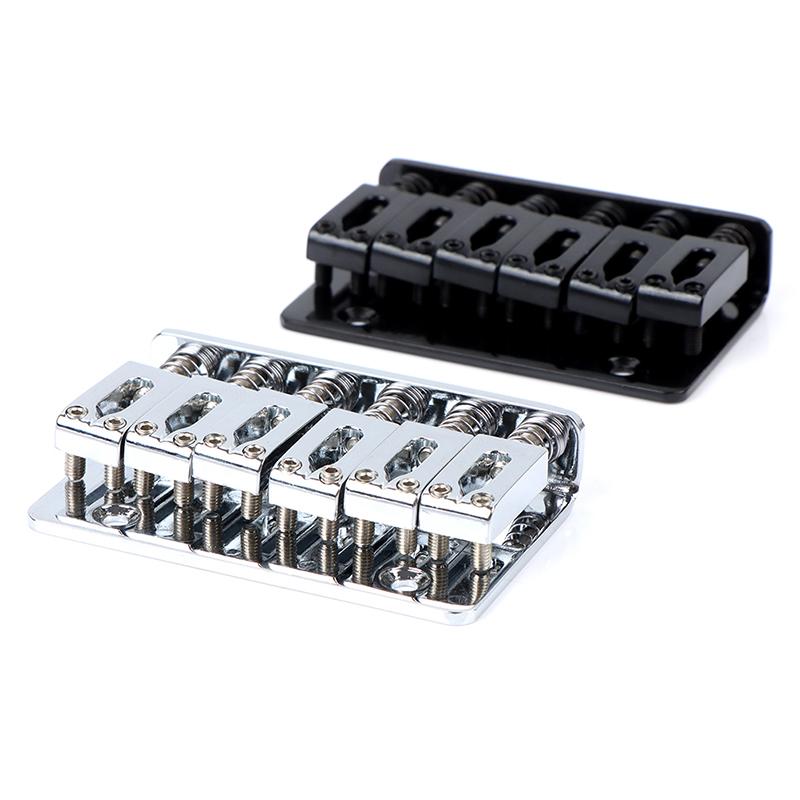 💰Kjøp 6 String 65MM Metal Fixed Hardtail Saddle Bridge Top Load Guitar ...