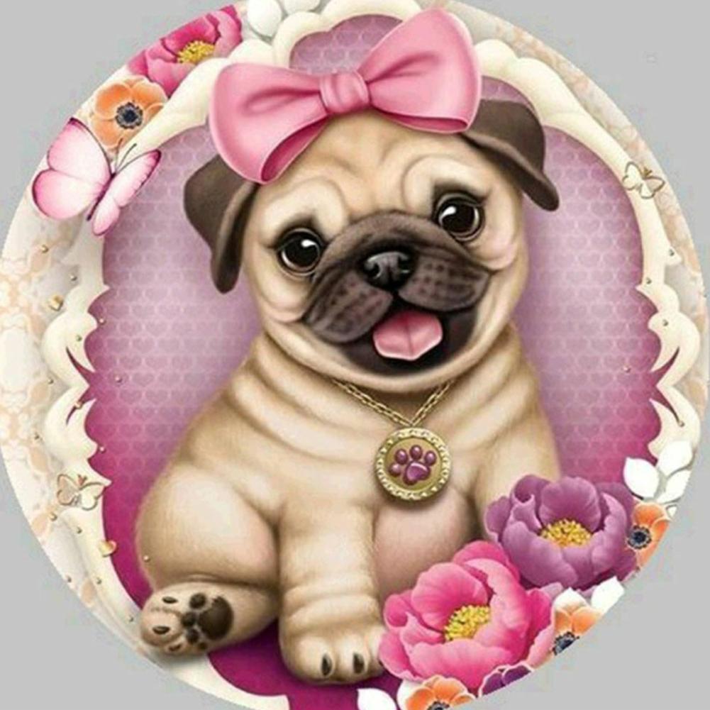 Cheap 5D DIY Diamond Painting Kits Full Square Drill Cute Pug Mosaic ...