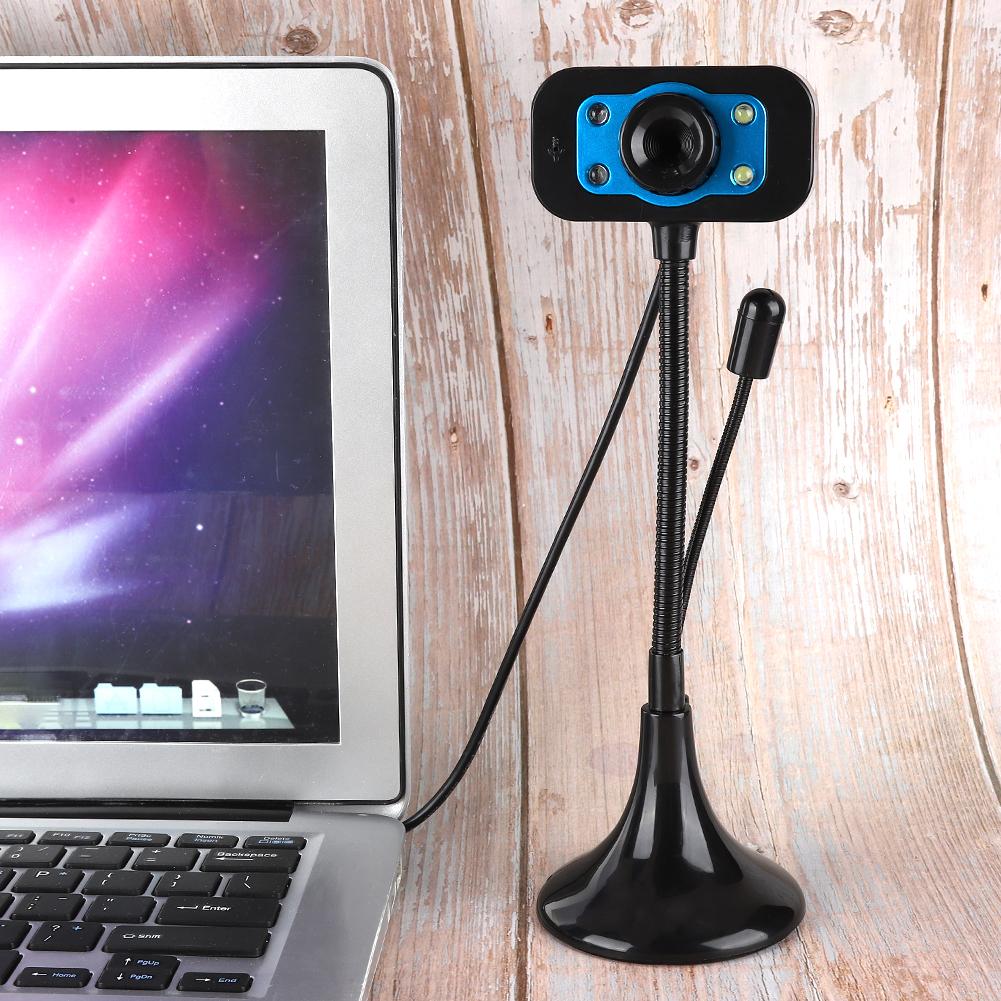 Buy 480P HD LED Light Camera USB Rotation Webcam Microphone for ...