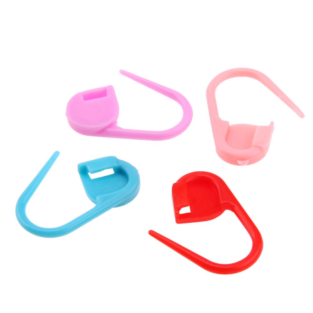 Buy 100pcs Locking Stitch Marker Lock Pins Plastic Ring Markers for ...