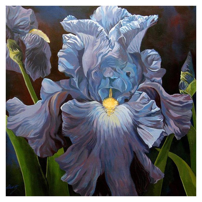 3D Pattern Diamond Embroidery DIY iris flower Diamond Painting Cross ...