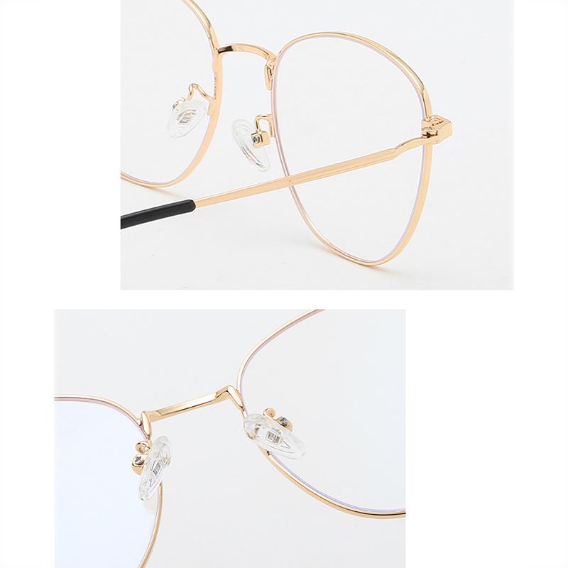 New Fashion Women Men Metal Vintage Round Glasses Oversized Glasses