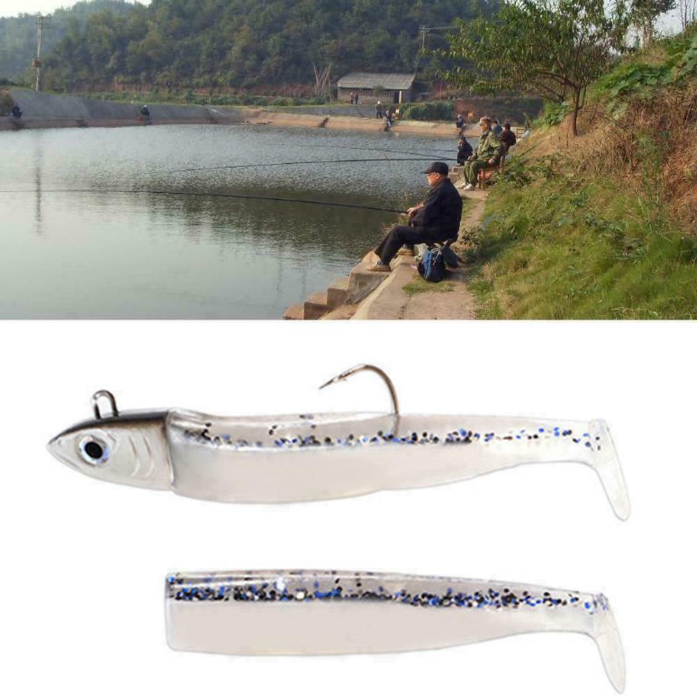 Buy FTK black minnow jig head fishing lure Zand seabass boat 25g shad ...