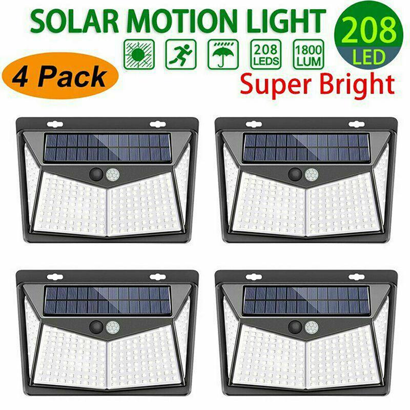 208 LED Waterproof Solar Power PIR Motion Sensor Wall Light Outdoor Garden Lamp-buy at a low ...