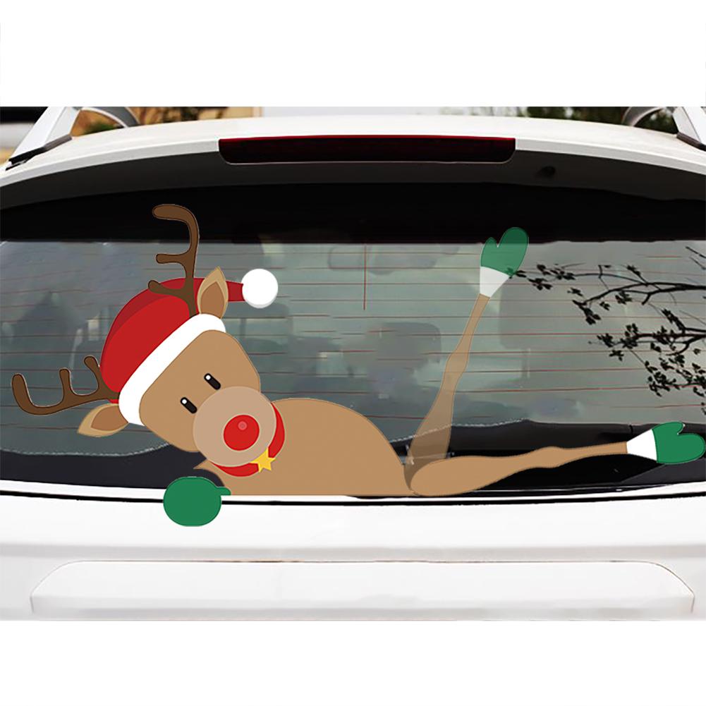 Santa Claus Car Rear PVC Windshield Rear Window Wiper Stickers Car ...