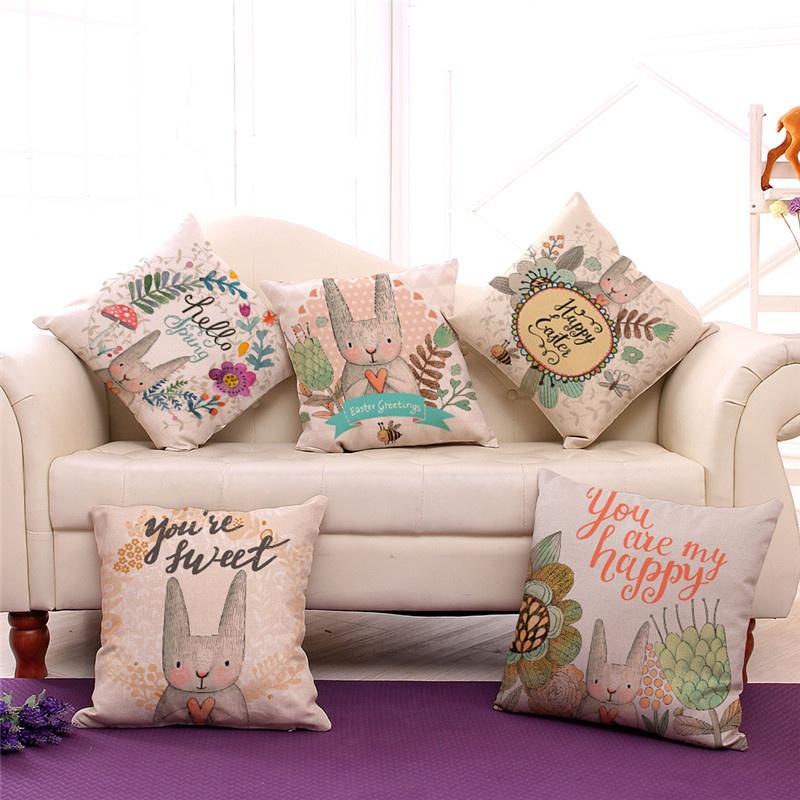 Cute Cartoon Rabbit Series Children Decorative Animal Cushion Cover ...